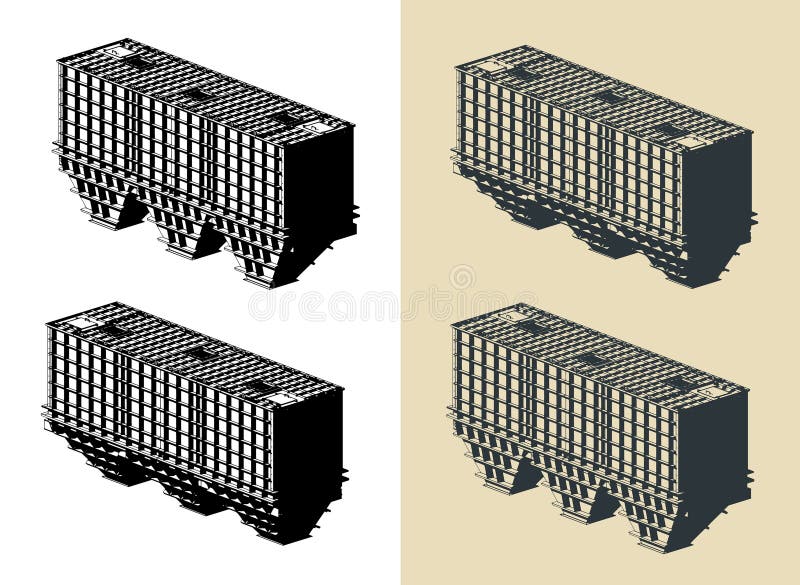 Aggregate Batchers and Bins Illustrations Stock Illustration ...