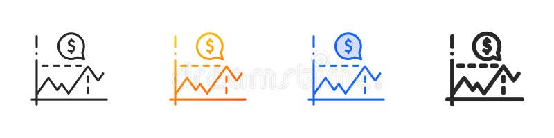 Aggregate Demand Icon.Thin Linear, Gradient, Blue Stroke and Bold Style ...
