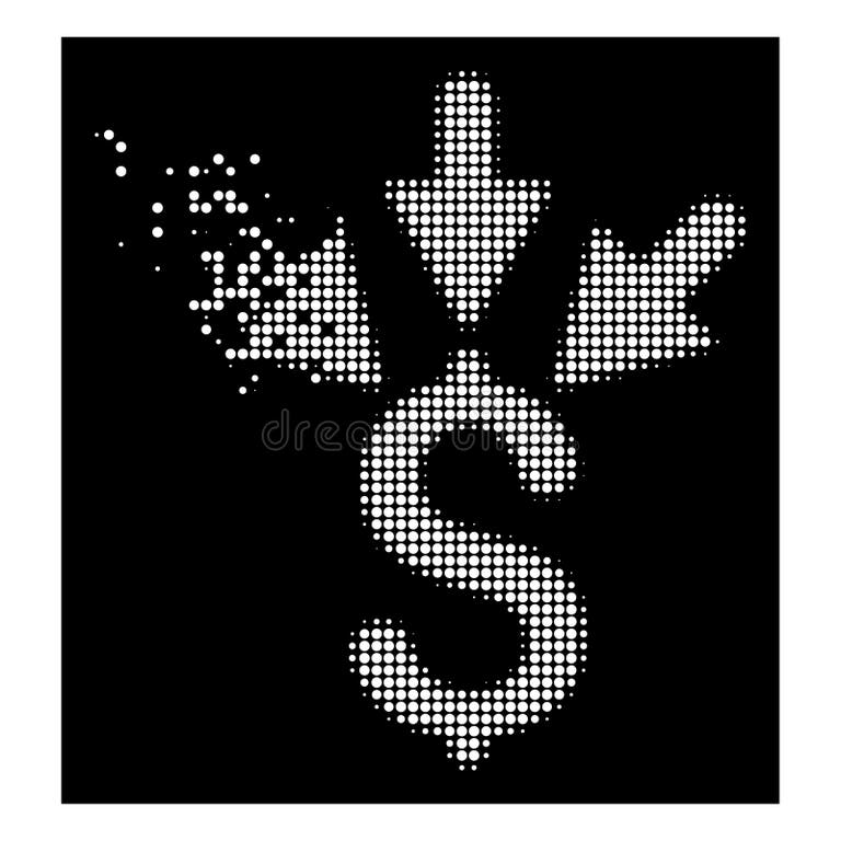 Bright Broken Dot Halftone Aggregate Payment Icon Stock Vector ...