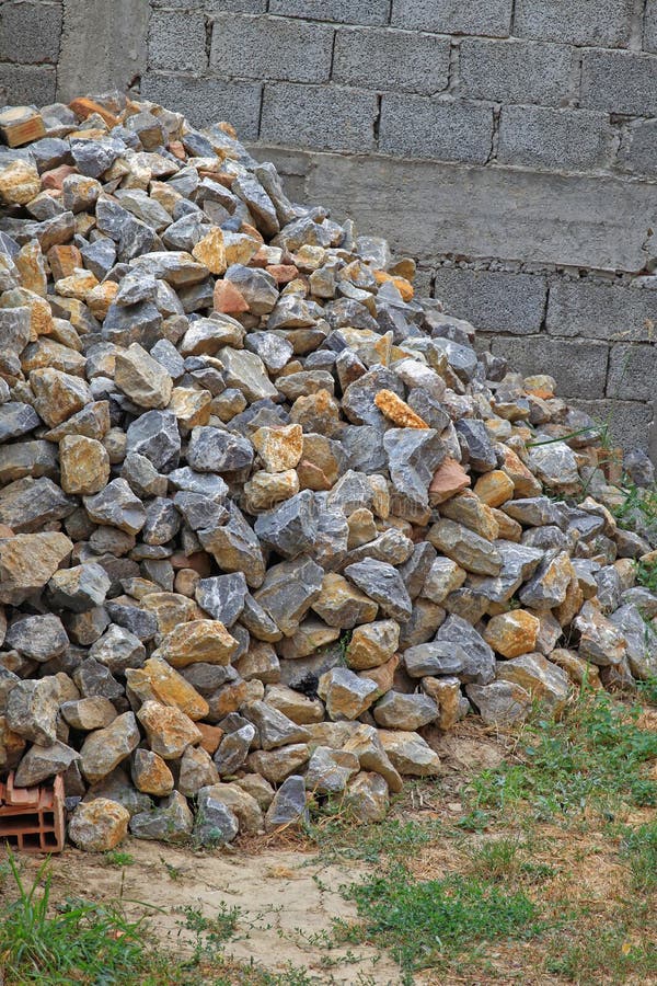 Aggregate stone material stock image. Image of build - 256258269