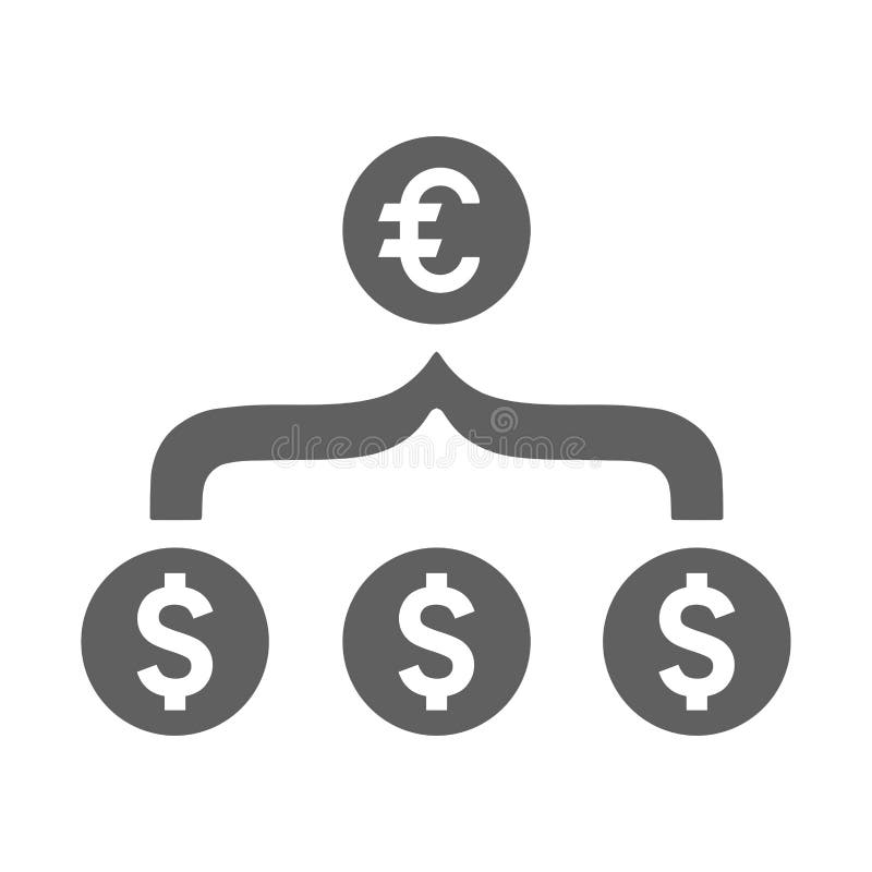 Aggregator, Currency Conversion Icon. Gray Vector Graphics Stock Vector ...