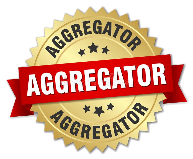 Aggregator Round Isolated Badge Stock Vector - Illustration of retro ...