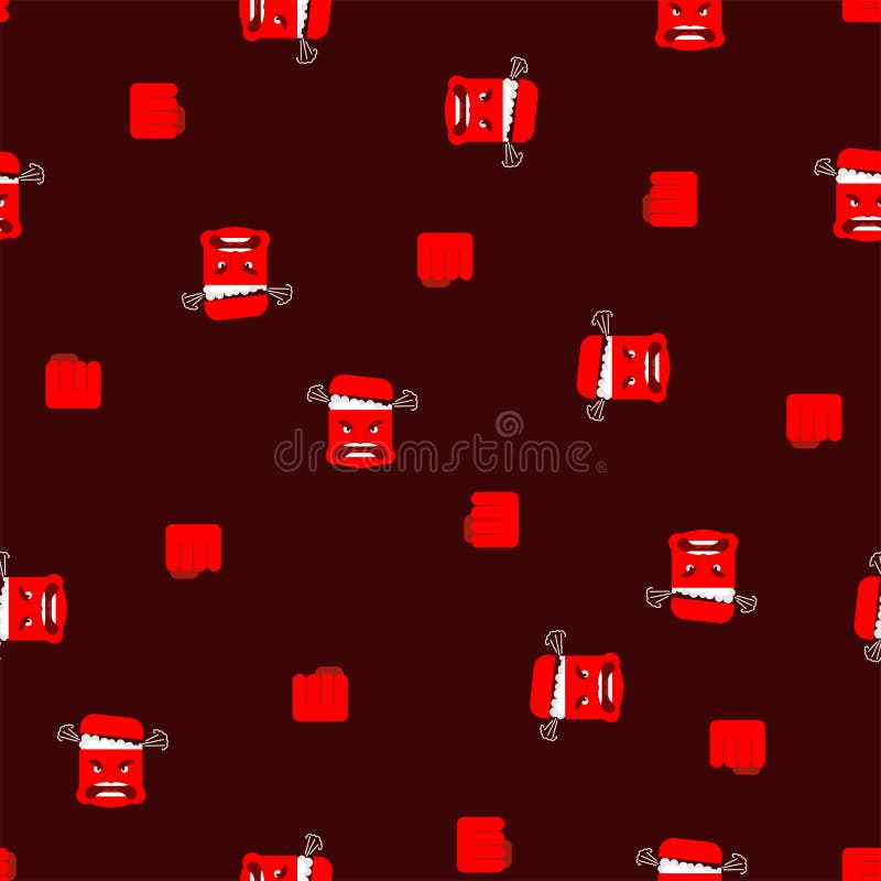 Aggression Pattern Seamless. Anger Background Stock Vector ...