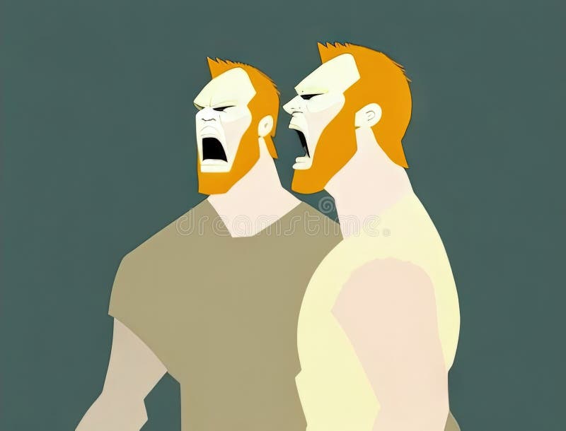 Aggression Two Alpha Males Snarl and Posture in an Aggressive Display ...