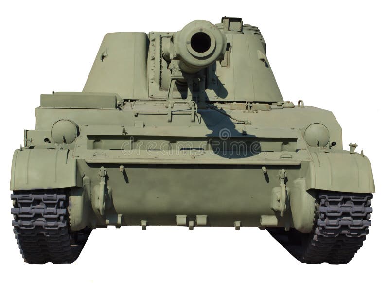 Front View of a Tank Isolated Stock Image - Image of forces, history ...