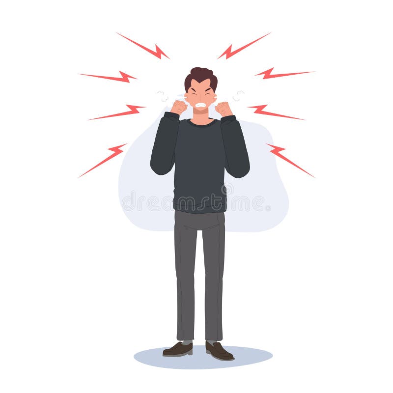 Aggressive Anger. Furious Very Angry Person Stock Vector - Illustration ...