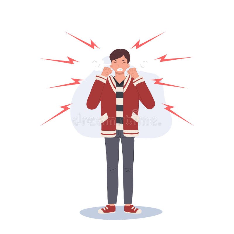 Aggressive Anger. Furious Very Angry Person Stock Vector - Illustration ...