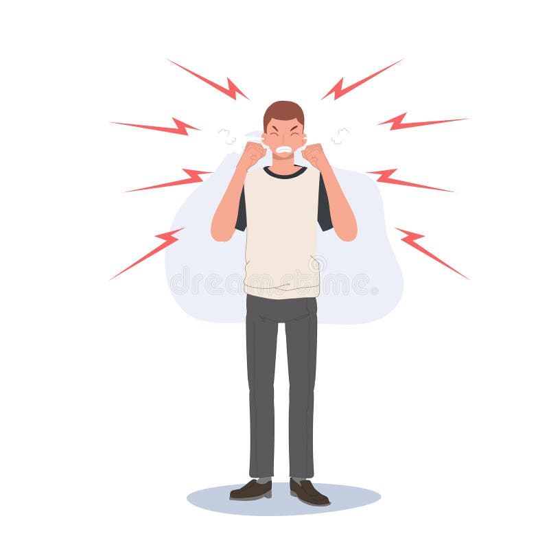 Aggressive Anger. Furious Very Angry Person Stock Vector - Illustration ...