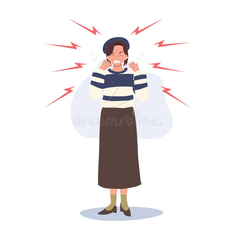 Aggressive Anger. Furious Very Angry Person Stock Vector - Illustration ...