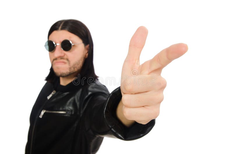 The Aggressive Angry Man Isolated on White Stock Image - Image of night ...