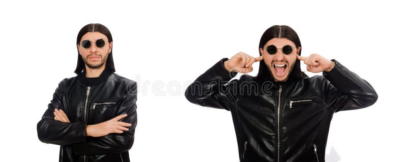 Aggressive Angry Man Isolated on White Stock Photo - Image of criminal ...