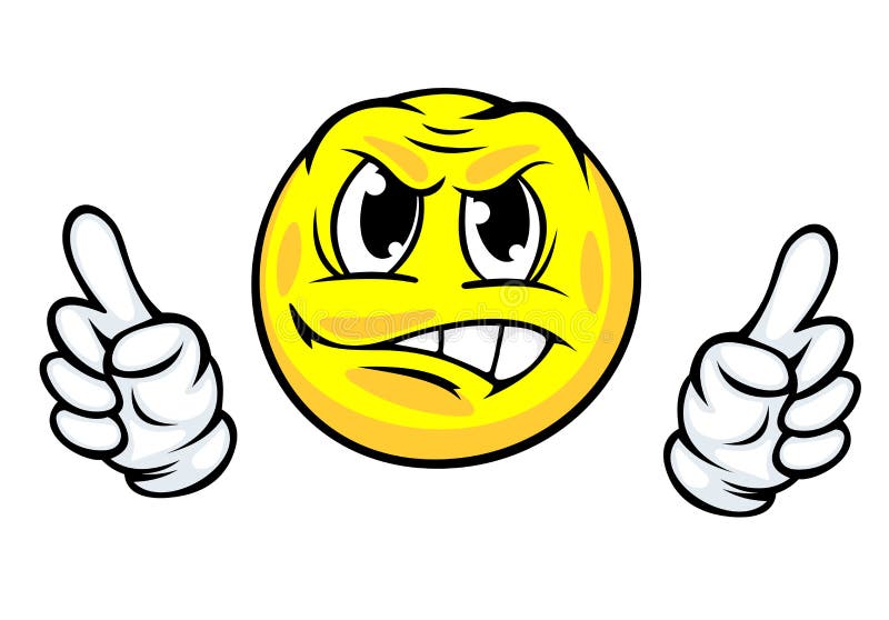 Angry smiley face stock vector. Illustration of angry - 4796550