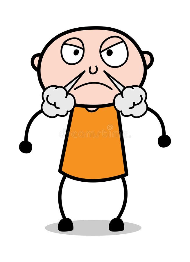 Aggressive - Cartoon Thief Criminal Guy Vector Illustration Stock ...
