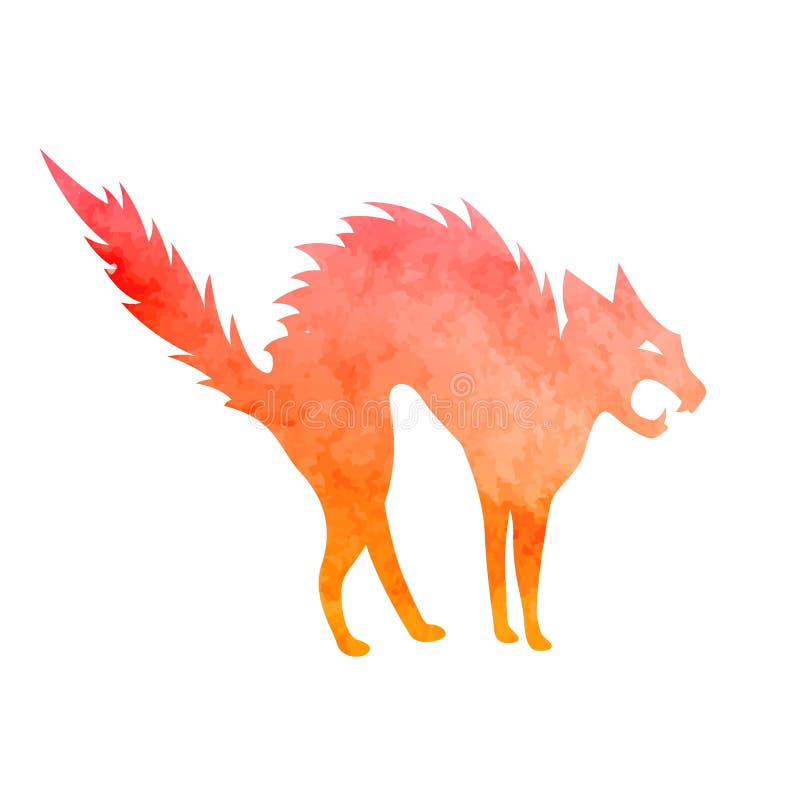 Aggressive Cat stock illustration. Illustration of snuggle - 57454310