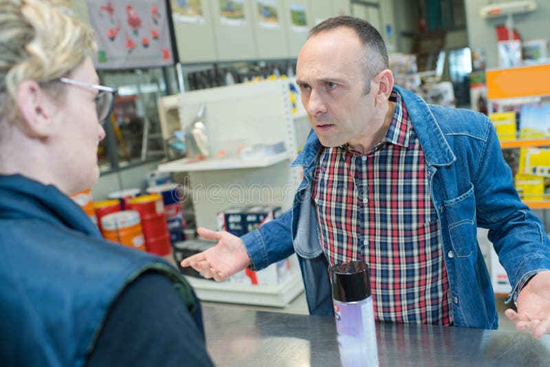 Angry Customer At Counter