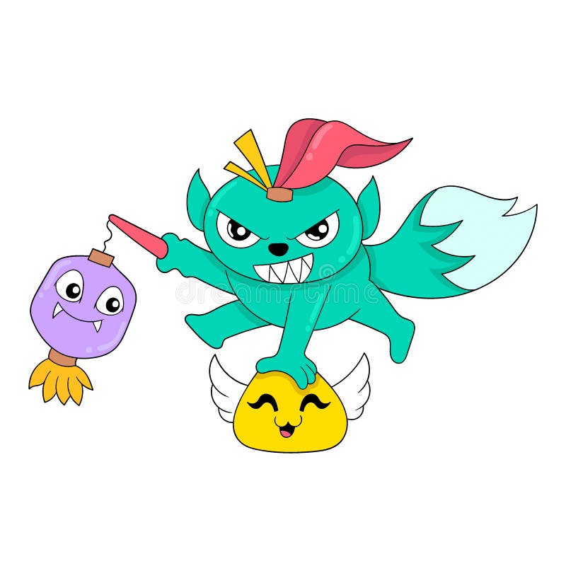 Aggressive - Cute Girl Cartoon Character Vector Illustration Stock ...