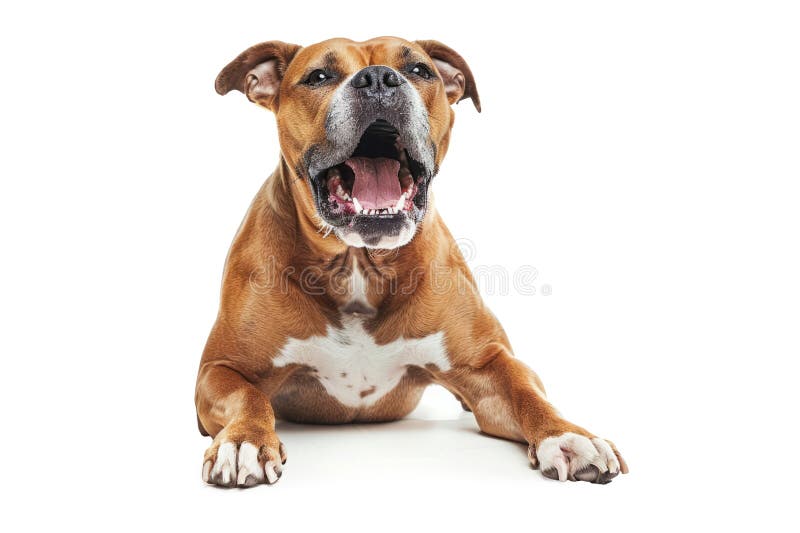 Aggressive Dog Barking with Bared Teeth Stock Photo - Illustration of ...