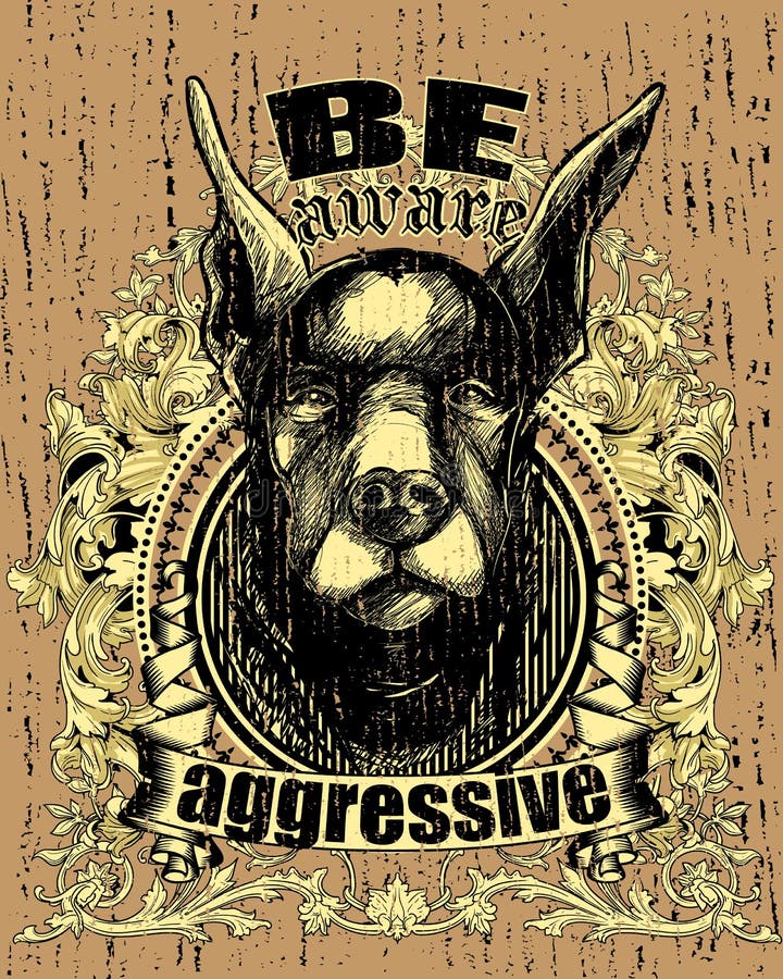 Aggressive Dog stock illustration. Illustration of canine - 5968766