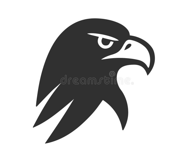Aggressive Eagle Logo Icon Symbol. Bird Eagle Hawk Silhouette Sign ...