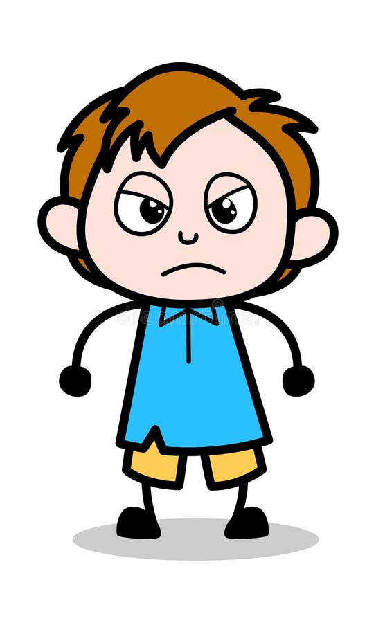 Yelling - School Boy Cartoon Character Vector Illustration Stock ...