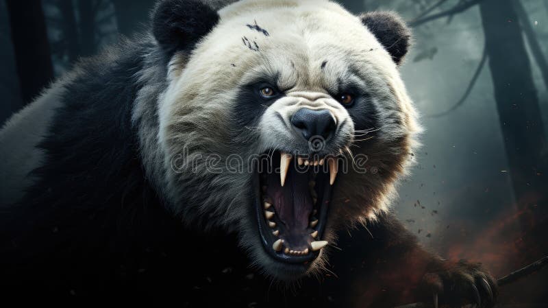 Ferocious Cat and Dog with Open Mouth Stock Vector - Illustration of ...