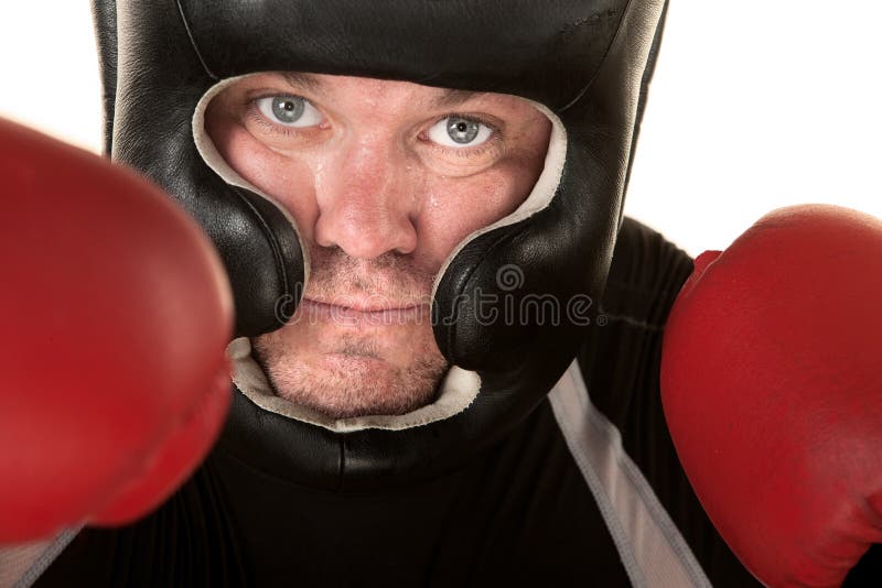 Aggressive Fighter Close Up Stock Photo - Image of caucasian, mood ...