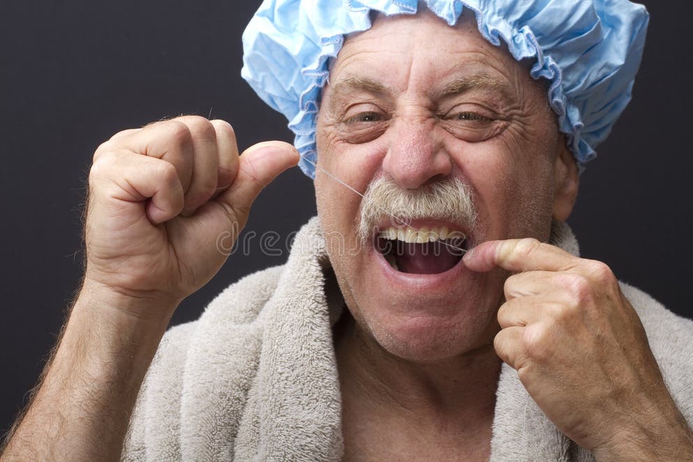 Aggressive Flosser stock image. Image of shirtless, overweight - 28660929
