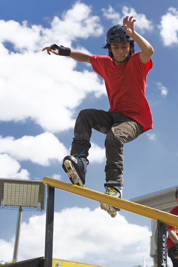 Aggressive Inline Skating (Handrail) Action Editorial Stock Photo ...