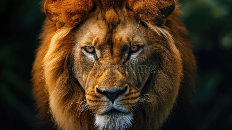 Aggressive Lion Ready To Attack Stock Image - Image of hunt, wildlife ...