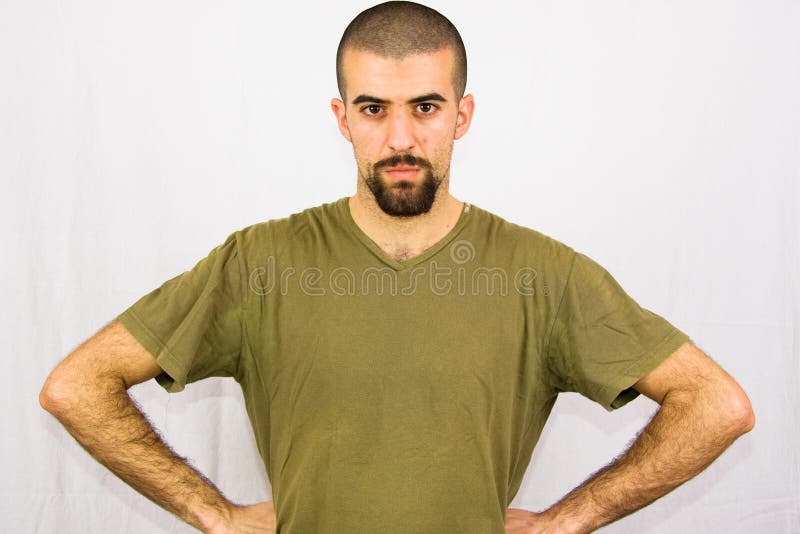 Aggressive look stock photo. Image of white, hair, hands - 13257710