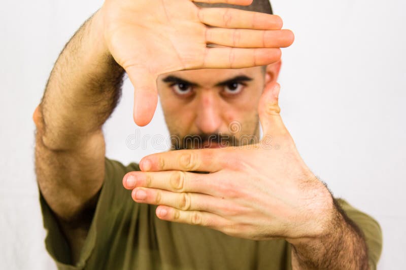 Aggressive look stock photo. Image of white, hair, hands - 13257710