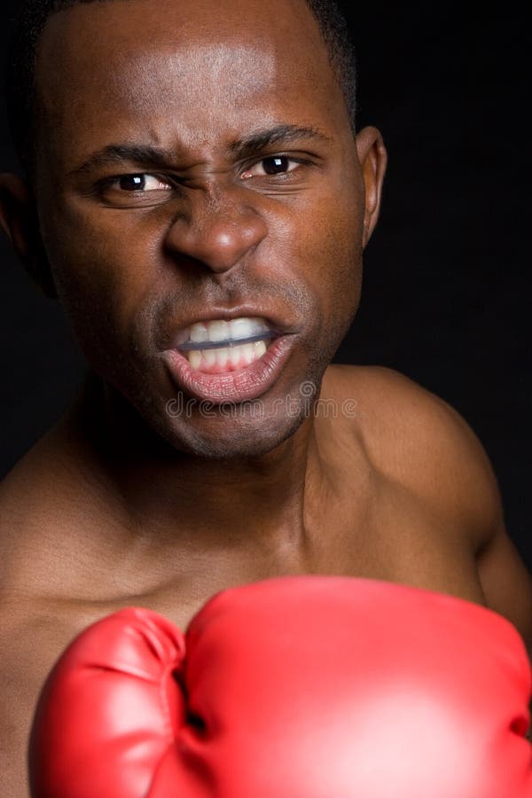 Aggressive Male Boxer stock image. Image of face, male - 7647645