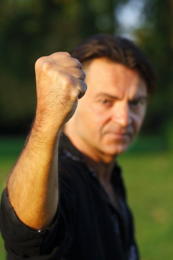 Aggressive Man stock image. Image of champion, fist, human - 3396299