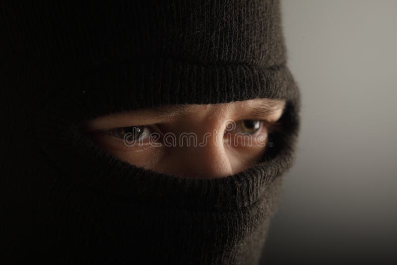Aggressive man in the mask stock image. Image of computers - 38188989
