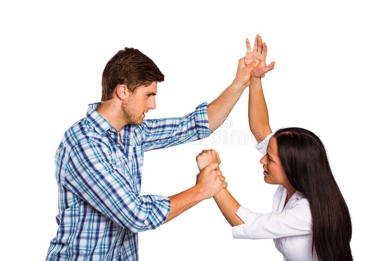 Woman Overpowering Man Stock Photos - Free & Royalty-Free Stock Photos ...