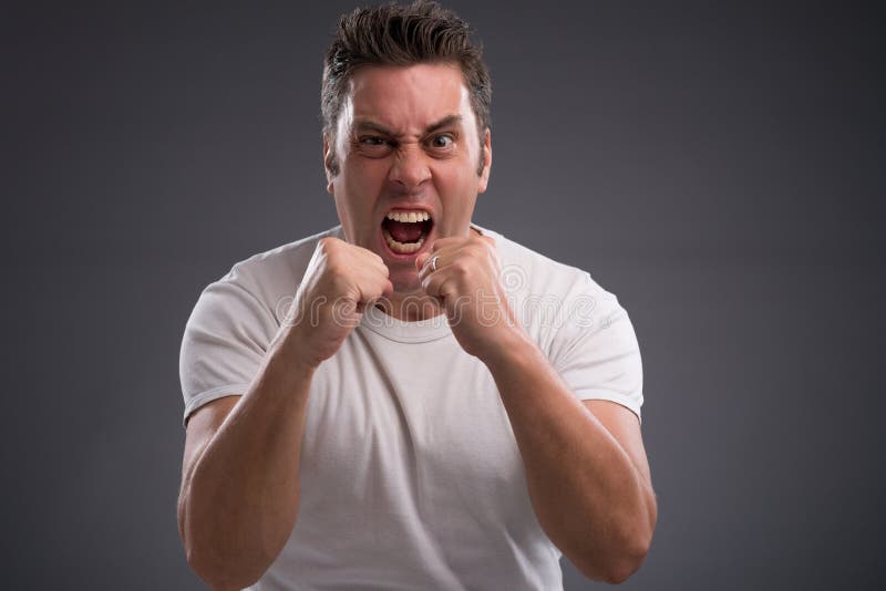 Aggressive man stock image. Image of aggressive, fist - 49285425