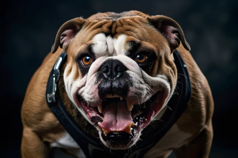 An Aggressive Pit Bull Barking Angrily with an Isolated Background ...