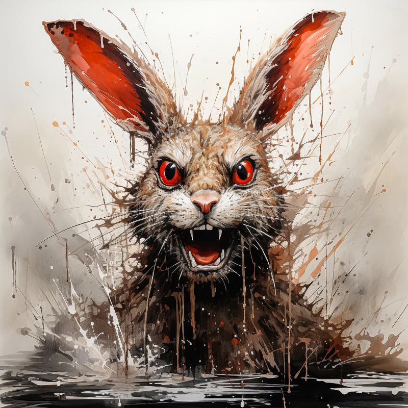 Aggressive Rabbit Stock Illustrations – 293 Aggressive Rabbit Stock ...