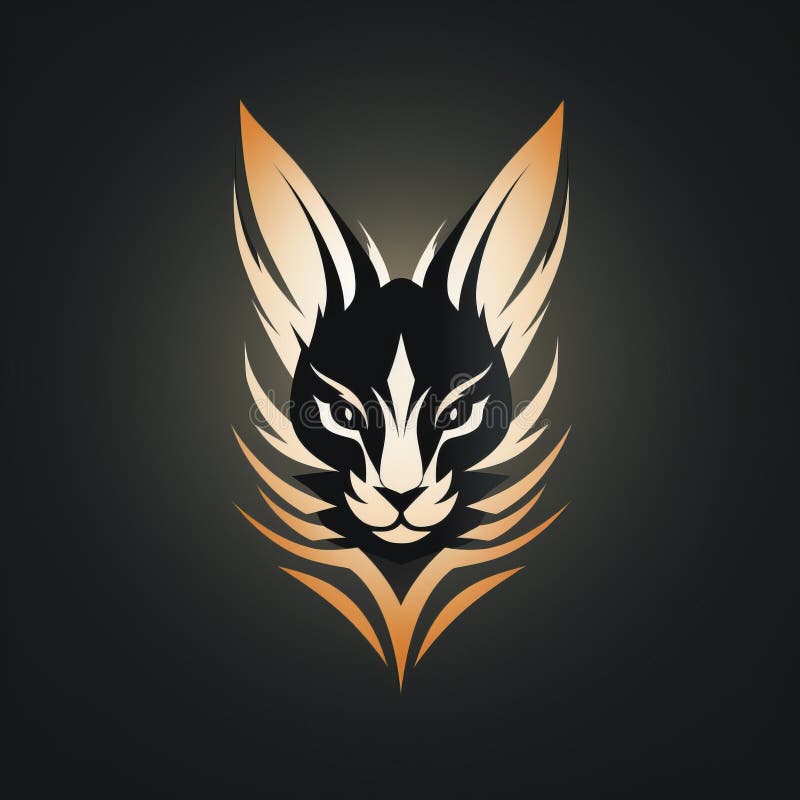 Aggressive Rabbit Logo Design Stock Illustration - Illustration of ...