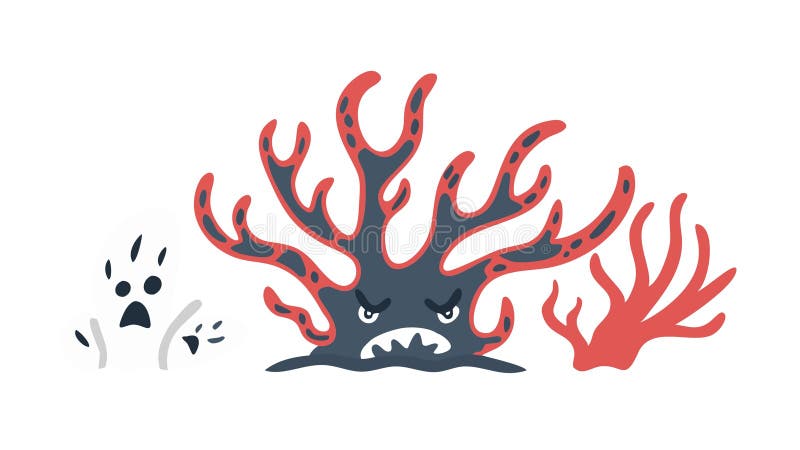 Aggressive Sea Anemone: Prickly Marine Creature Icon, Vector Design ...