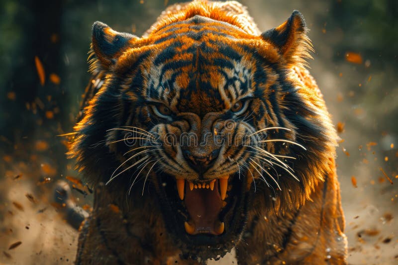 Aggressive Tiger Silhouette Vector Logo Design Stock Image - Image of ...