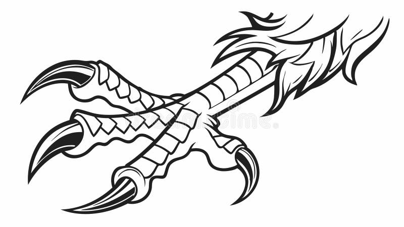 Aggressive Dragon Claw: Sharp and Dynamic Fantasy Element, Vector ...