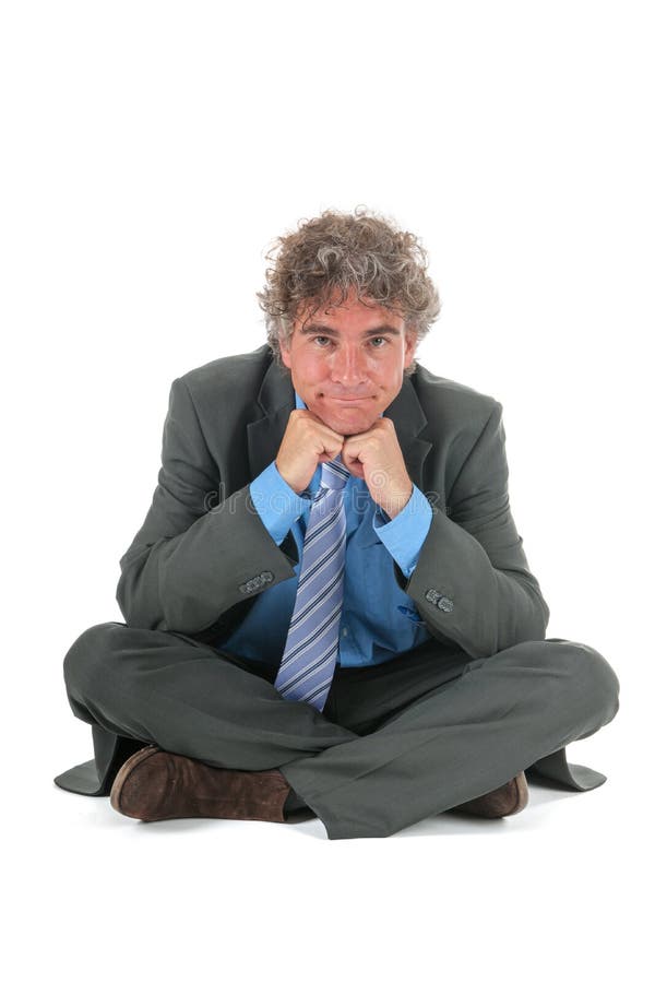 Aggrieved man stock image. Image of isolated, curly, thinking - 27077495