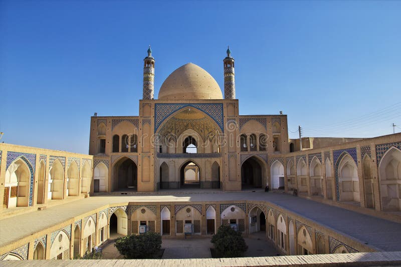 Agha Bozorg Mosque in Kashan, Iran Stock Image - Image of ispahan ...