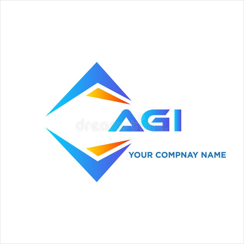 AGI Abstract Technology Logo Design on White Background. AGI Creative ...