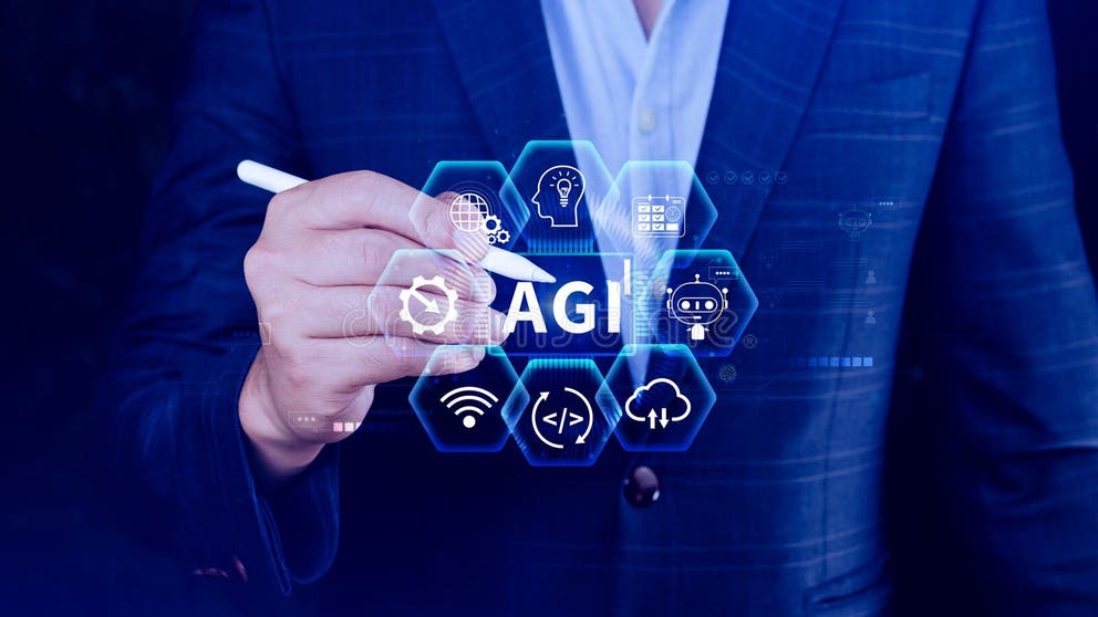 AGI Concept, Artificial General Intelligence, AI Knowledge Learning Technology, AGI is the ...