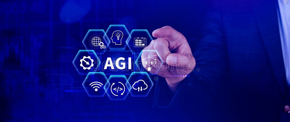 AGI Concept, Artificial General Intelligence, AI Knowledge Learning Technology, AGI is the ...