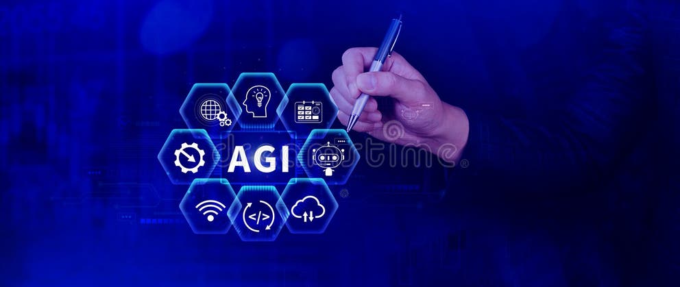 AGI Concept, Artificial General Intelligence, AI Knowledge Learning Technology, AGI is the ...