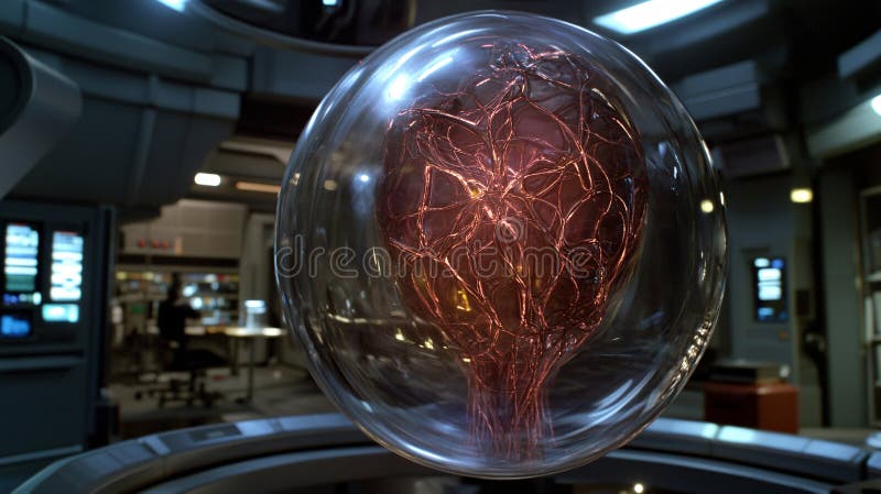 AGI Crystalline Sphere in Futuristic Lab Stock Image - Image of ...