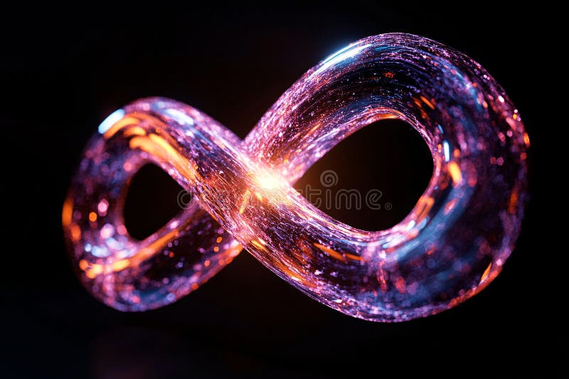 AGI Glowing Infinity Symbol of Interwoven Energy Stock Image - Image of ...